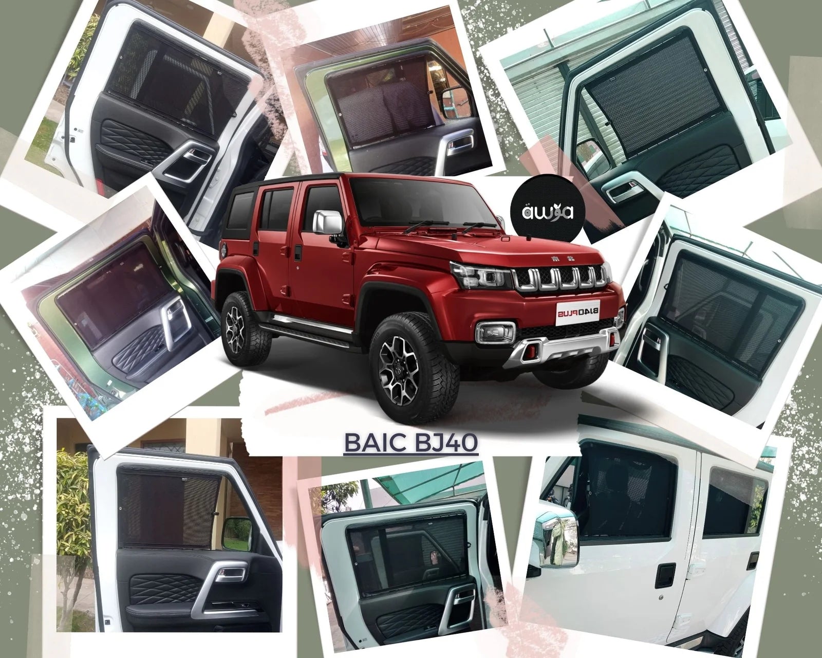 Awra Window Curtains Sun Shades (Car Pardy) for BAIC BJ40 2022 - 2023 ...
