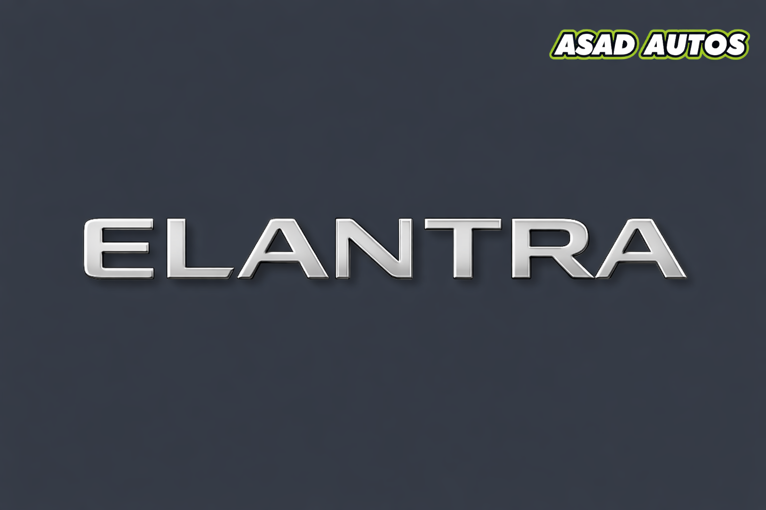 Hyundai Elantra Chrome Silver Bonnet Monogram | Premium Emblem – Asad Autos
