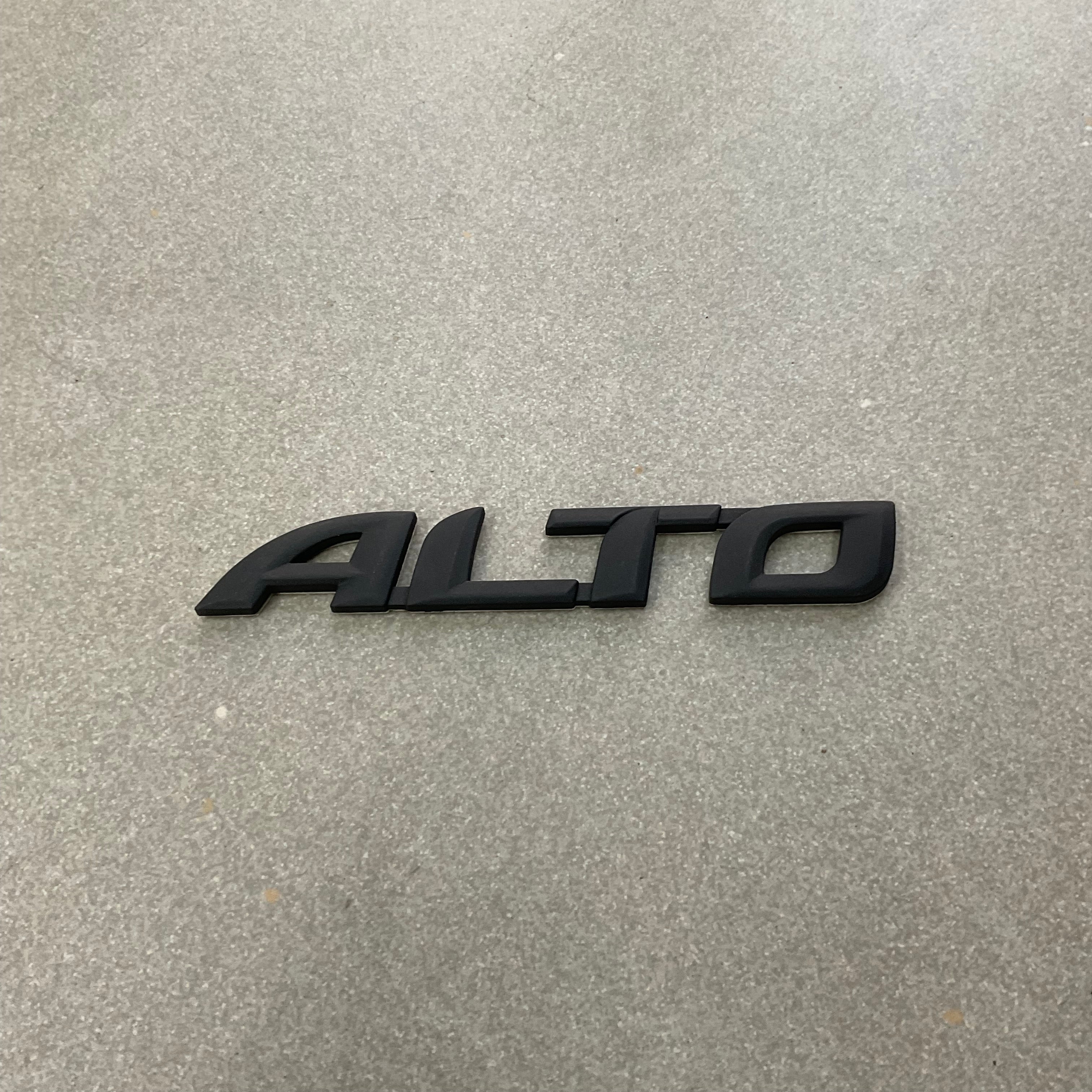 ALTO Logo - ALTO EMBLEM Matt BLACK – Asad Autos
