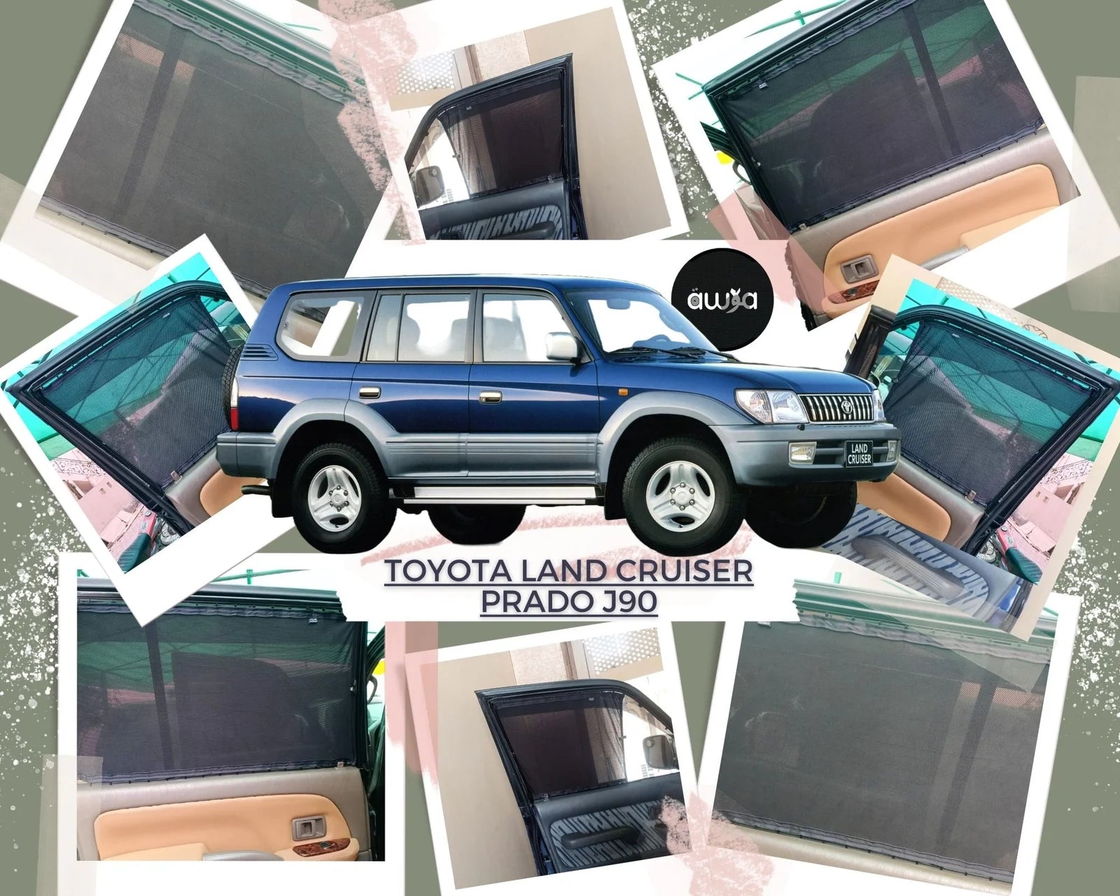 Awra Window Curtains Sun Shades (Car Pardy) for Toyota Prado 1996 - 20 ...