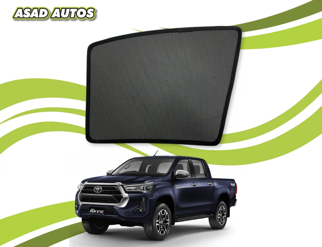 Magnetic Sun Shades for Toyota Hilux Revo (2015–2025) | Custom Fit UV ...