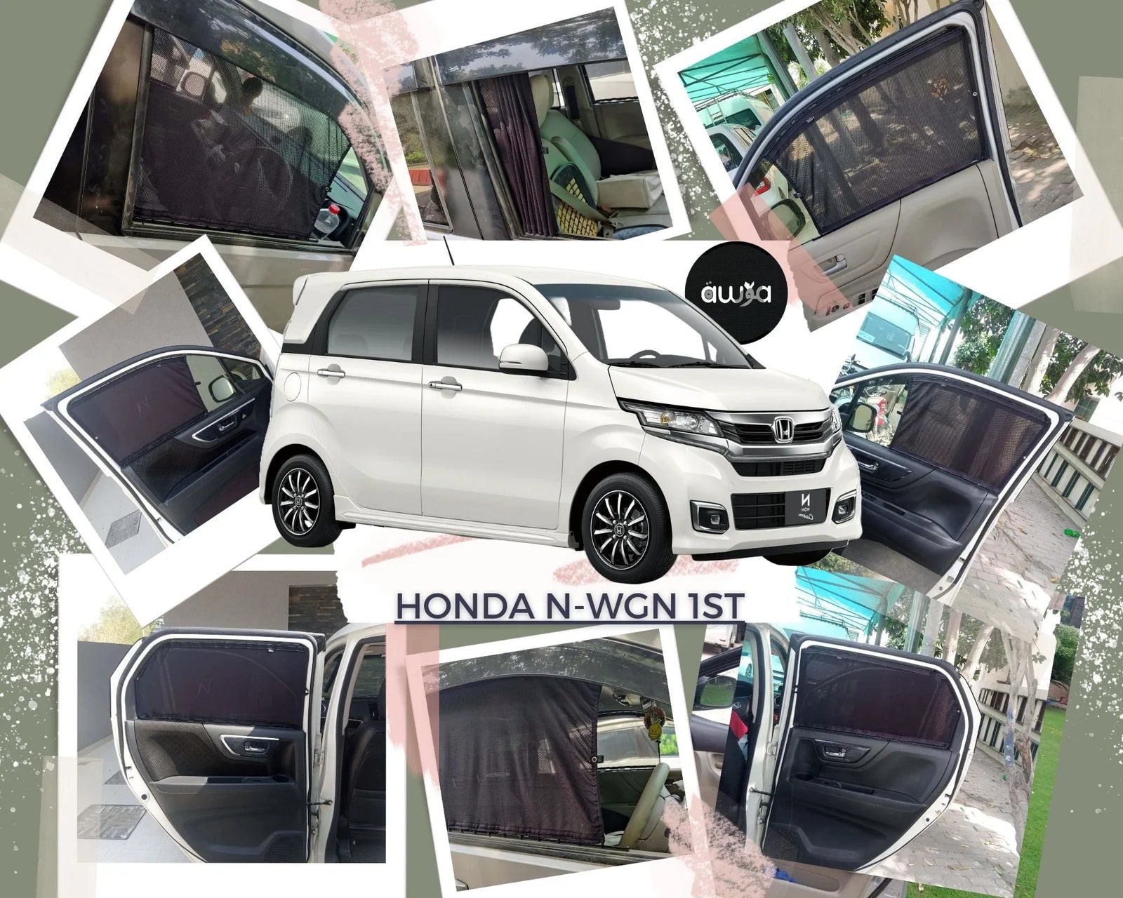 Awra Window Curtains Sun Shades (Car Pardy) for Honda N-WGN 2013 -2019 ...