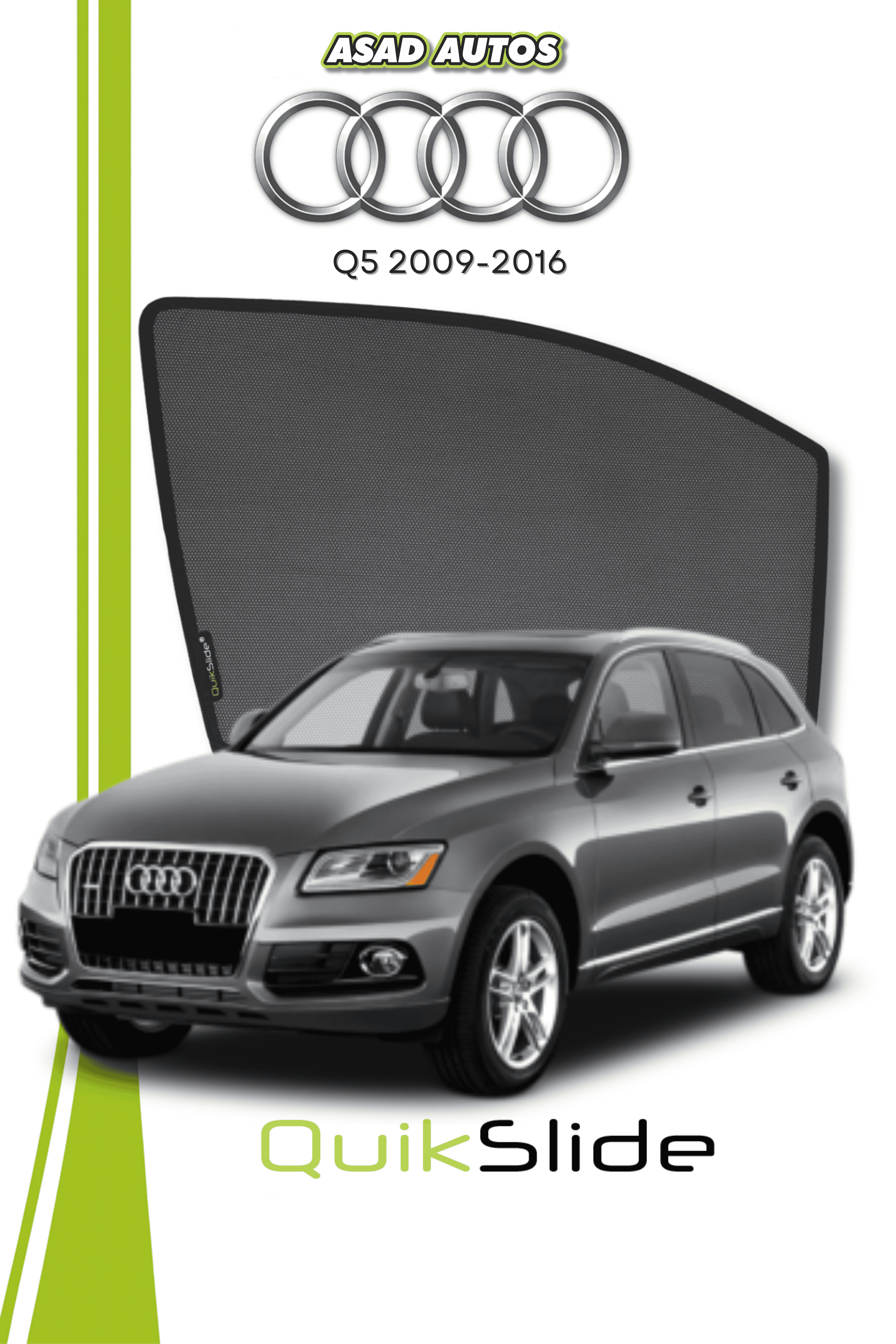 QS | QuikSlide Window Sun Shades (Car Pardy) For Audi Q5 2009-2016 Cro ...