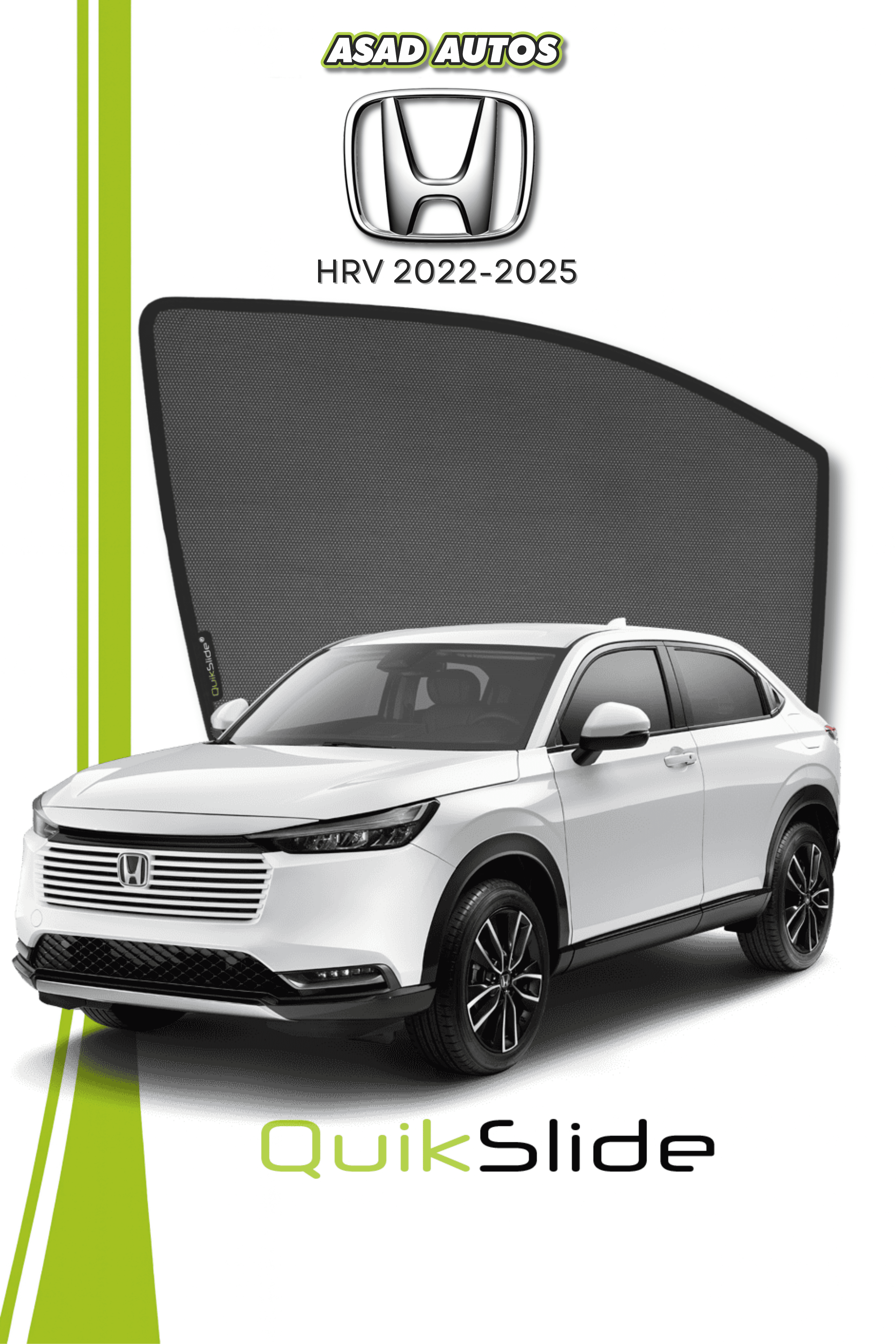 QS | QuikSlide Window Sun Shades (Car Pardy) For Honda HRV 2022-2025 ...