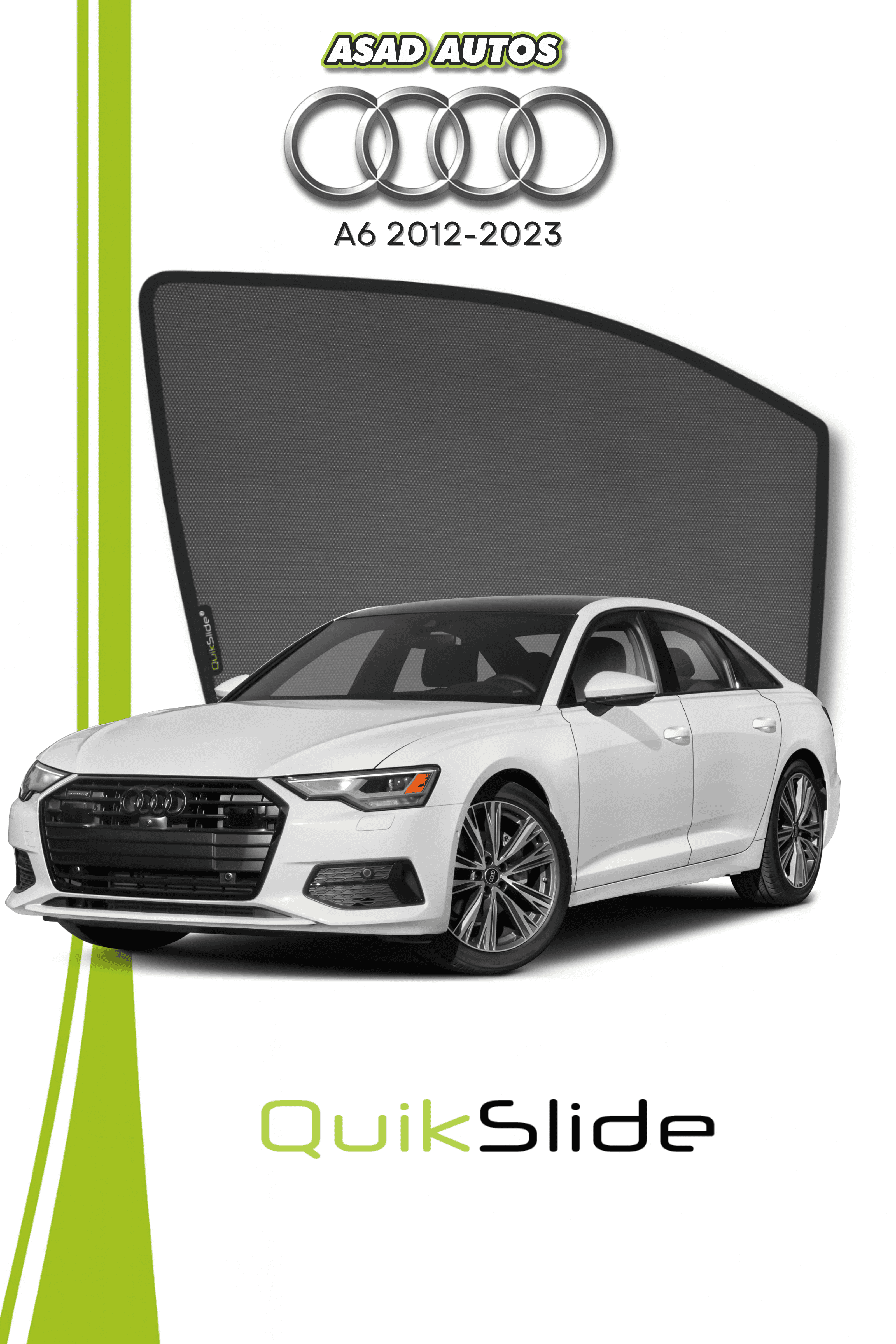 QS | QuikSlide Window Sun Shades (Car Pardy) For Audi A6 2012-2023 : C ...