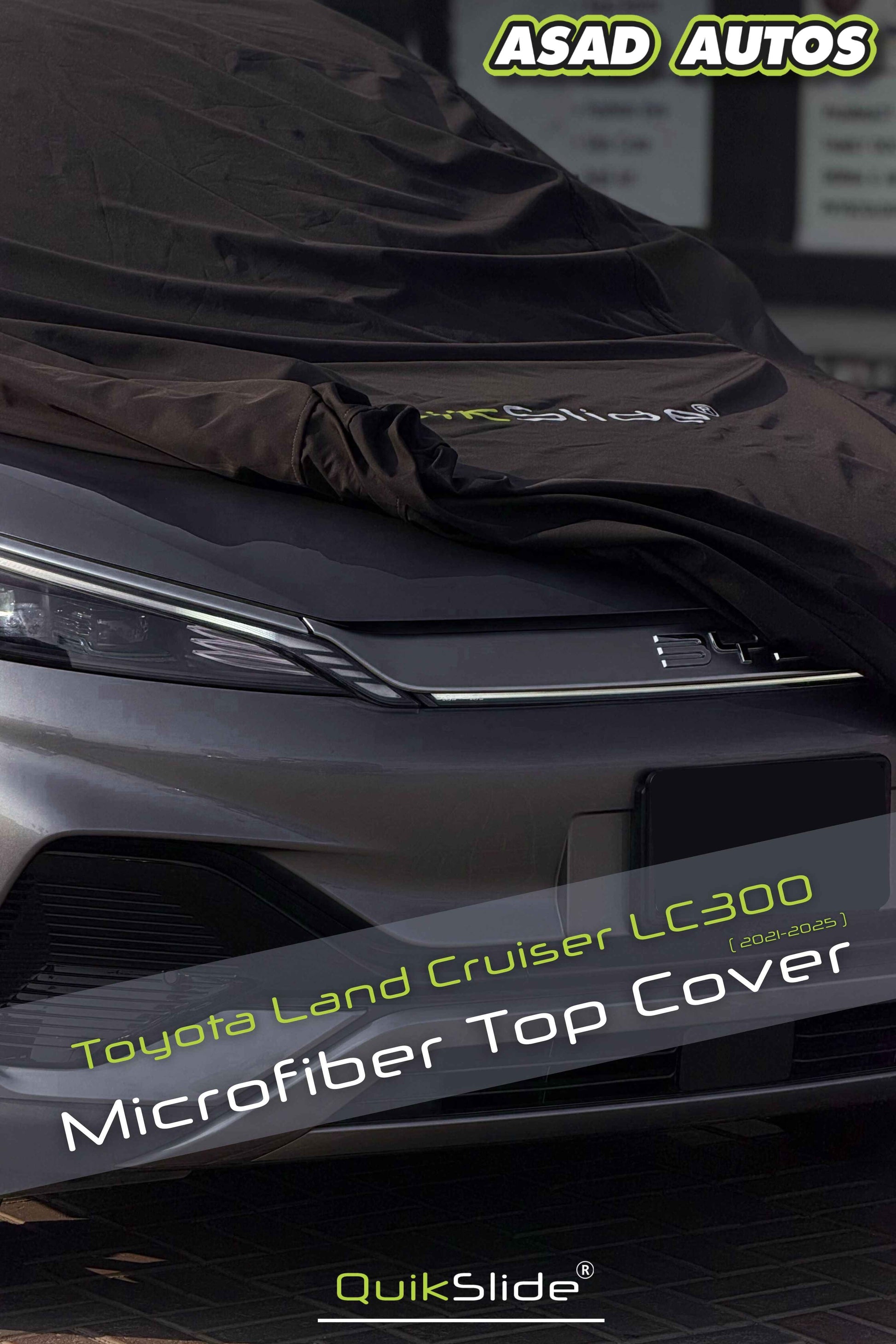 QuikSlide Microfiber Top Cover for Toyota Land Cruiser LC300 2021–2025 ...