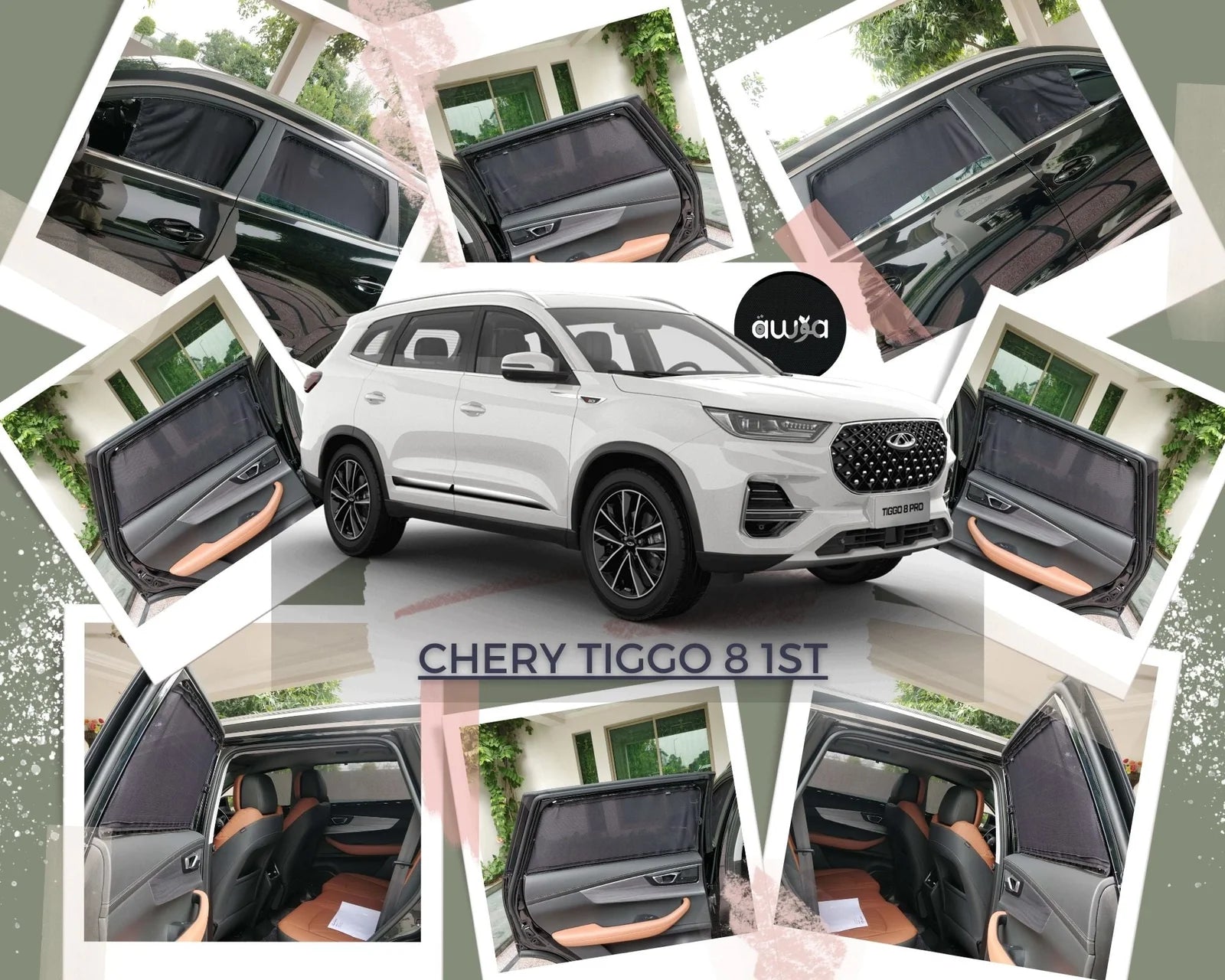 Awra Window Curtains Sun Shades (Car Pardy) for Chery Tiggo 8 2022 - 2 ...