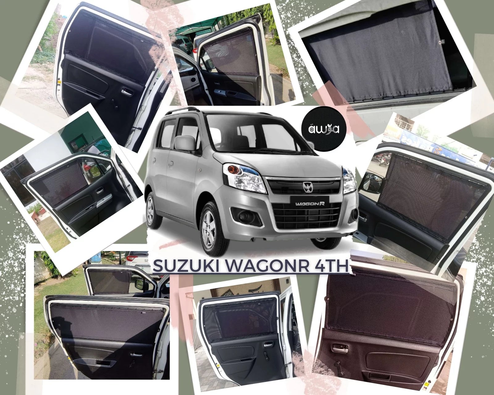 Awra Window Curtains Sun Shades (Car Pardy) for Suzuki WagonR 2014 - 2 ...