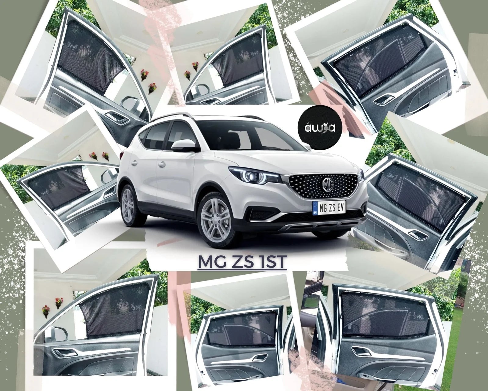 Awra Window Curtains Sun Shades (Car Pardy) for MG ZS 2021 - 2023 1st ...