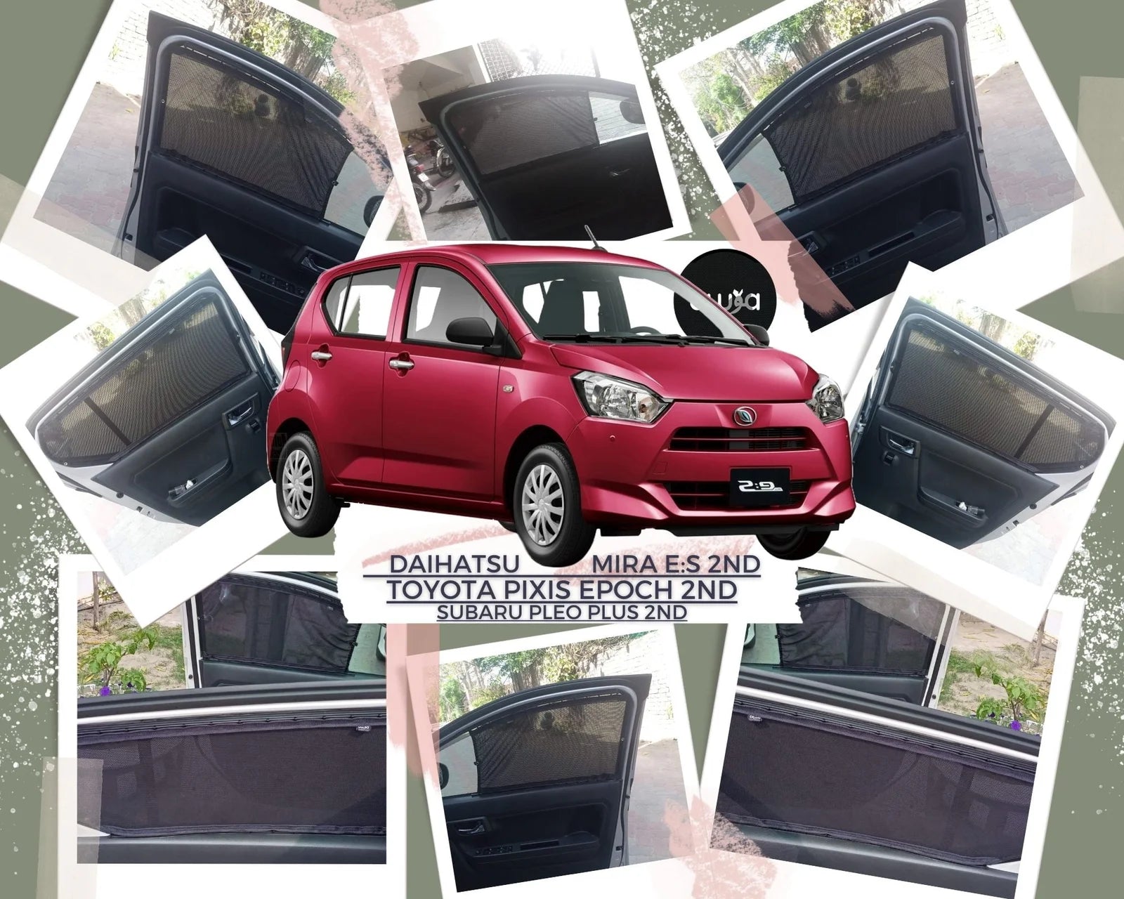 Awra Window Curtains Sun Shades (Car Pardy) for Mitsubishi Mira e:S 20 ...